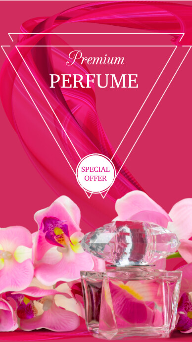 Pink elegant Perfume Instagram story Template | PosterMyWall