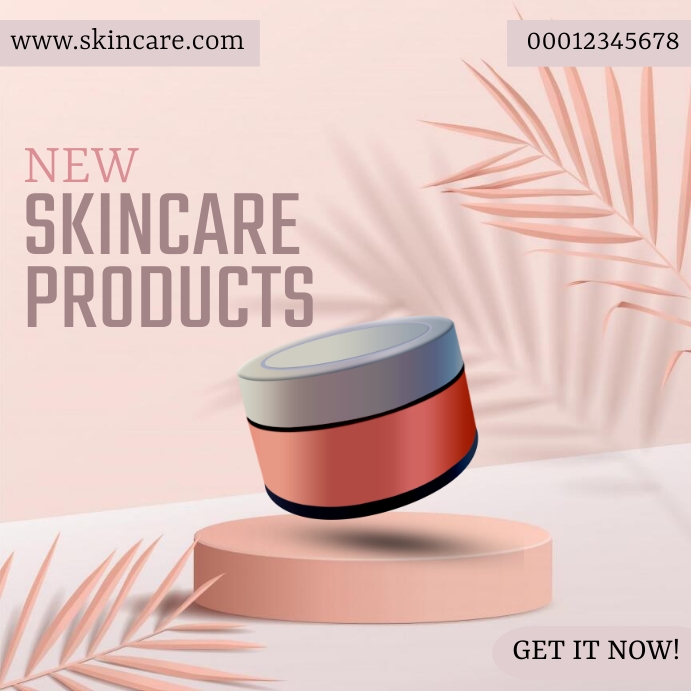 Copy of Pink elegant realistic cosmetic ad template | PosterMyWall