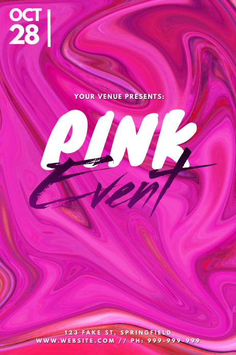 Pink Event Poster Template | PosterMyWall