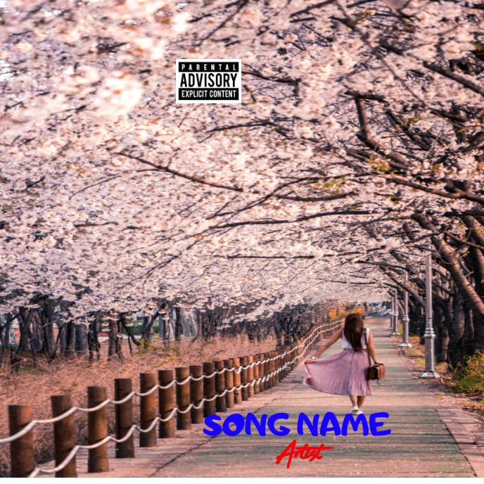 Pink Floral Design Style Album Cover Template | PosterMyWall