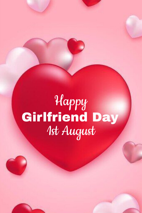 Pink Floral Happy Girfriend's Day Poster Template | PosterMyWall