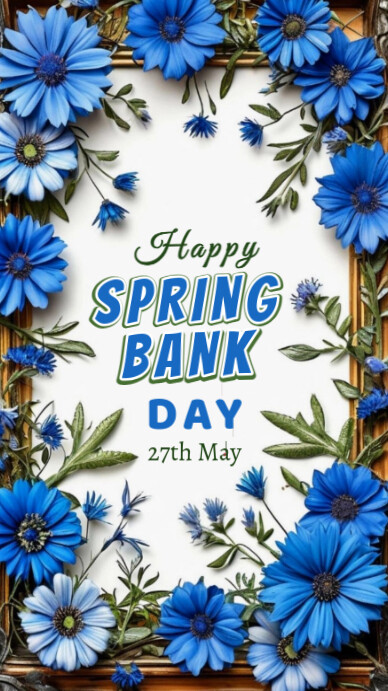 Plantilla de Pink Floral Happy Spring Bank Holiday Whatsapp Status ...