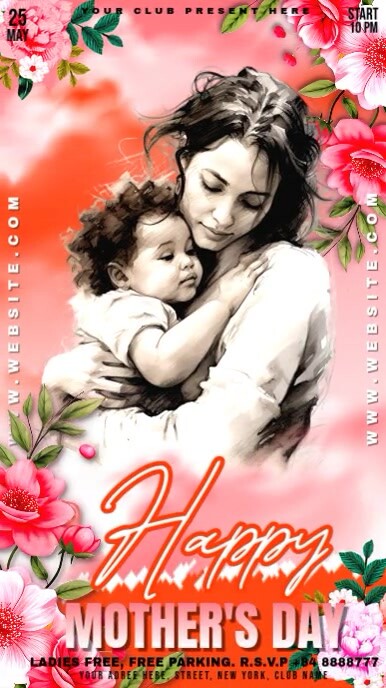 Plantilla de Pink Floral Mother's Instagram Reel | PosterMyWall