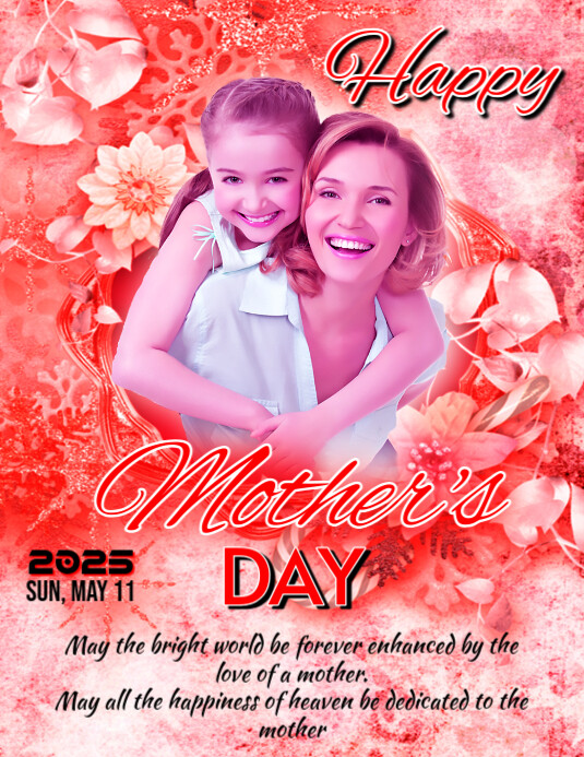 Plantilla de Pink Floral Mothers day Flyer | PosterMyWall