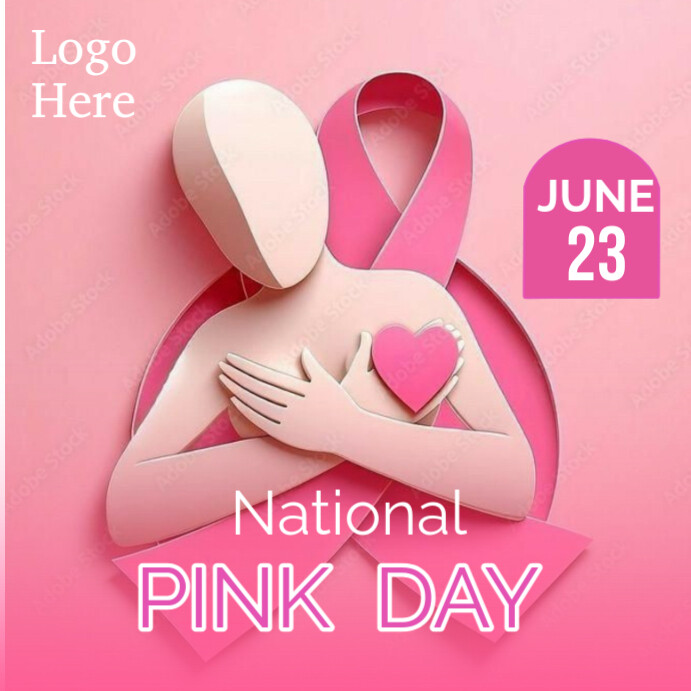 Pink Floral National Pink Day Instagram Post Template | PosterMyWall