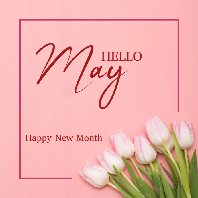Pink Floral Pink Modern Hello Instagram Post Template | PosterMyWall