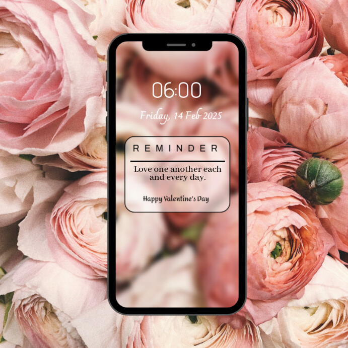 Plantilla de Pink Floral Reminder Instagram Post | PosterMyWall