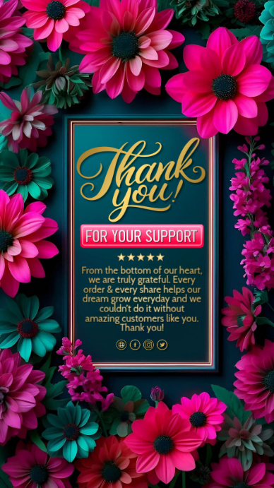 Pink Floral Small Business Customer Appreciation – Thank You Instagram ...