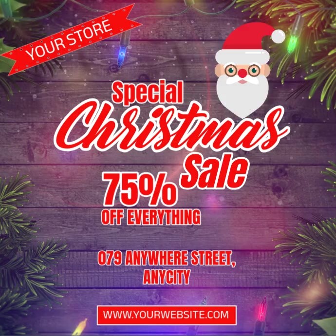 Pink Floral Special Christmas Promo Pos Instagram Template | PosterMyWall