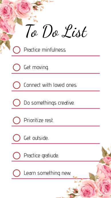 Plantilla de Pink Floral To Do List | PosterMyWall