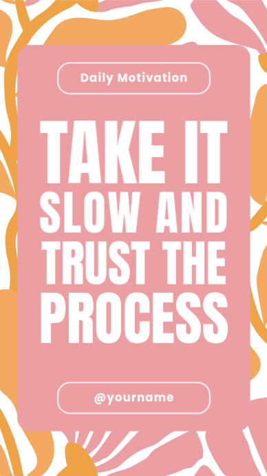 Pink Floral Typographic Daily Reminder Relax Motivational Inspiring ...