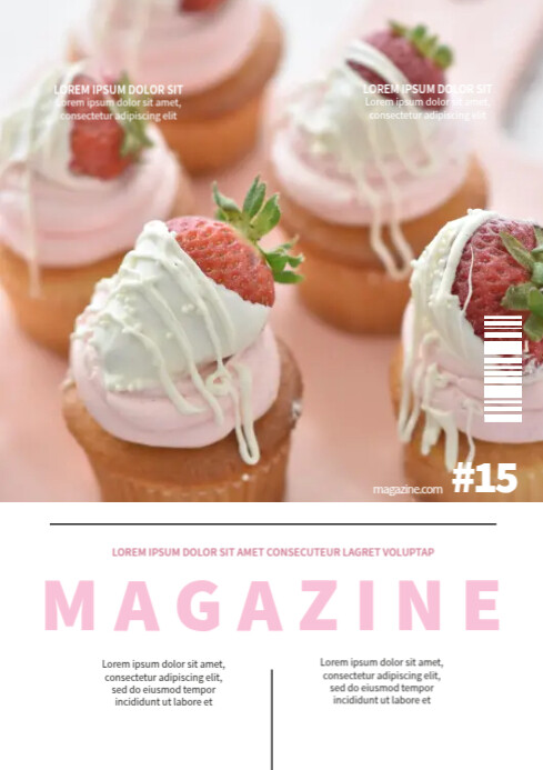 Pink Food Magazine Template | PosterMyWall