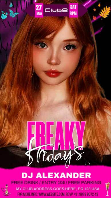 Pink Freaky Friday Instagram Story Template | PosterMyWall