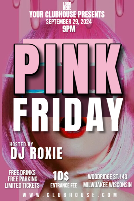 Pink Friday Night Template | PosterMyWall