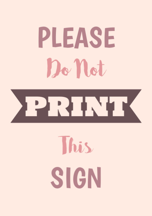 Copy of Pink Funny Pastel A4 printable sign print wall signage ...
