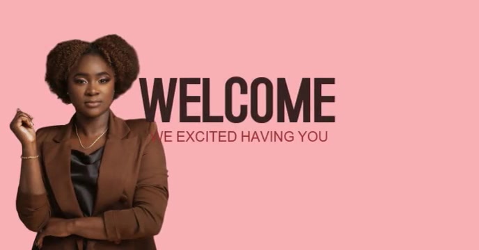 Plantilla de Pink Futuristic Welcome Video Template For Business ...