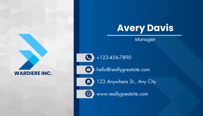 Pink Geometric Blue Minimalist Corporate Busi Template | PosterMyWall