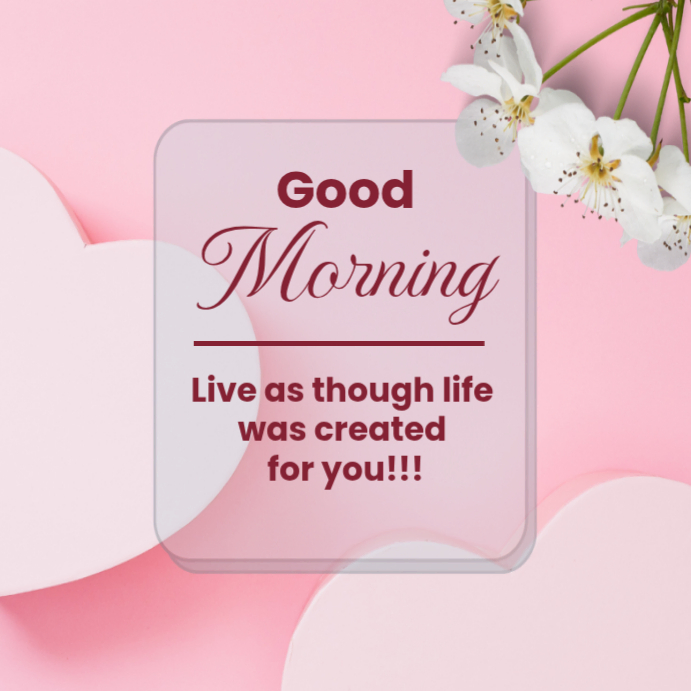 Pink Good Morning Instagram Post Template | PosterMyWall