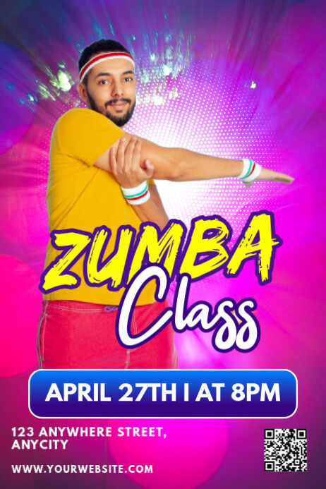 Copy of Pink Gradien Zumba Classes Poster | PosterMyWall