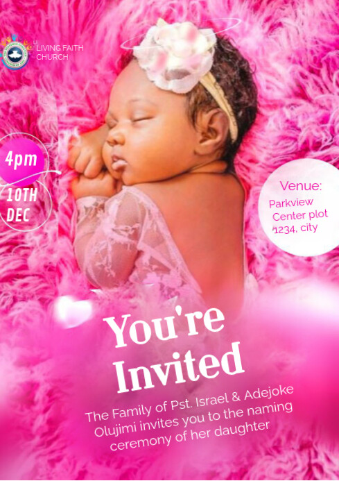 Copy of Pink Gradient Child Dedication A4 | PosterMyWall