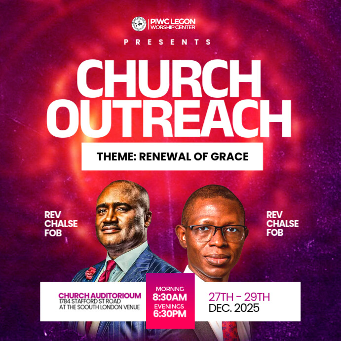 Copy of Pink Gradient Church Outreach Flyer Instagram Post | PosterMyWall