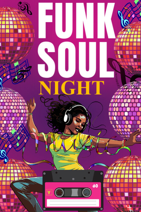 Copy of Pink Gradient Funk Soul Night Poster | PosterMyWall