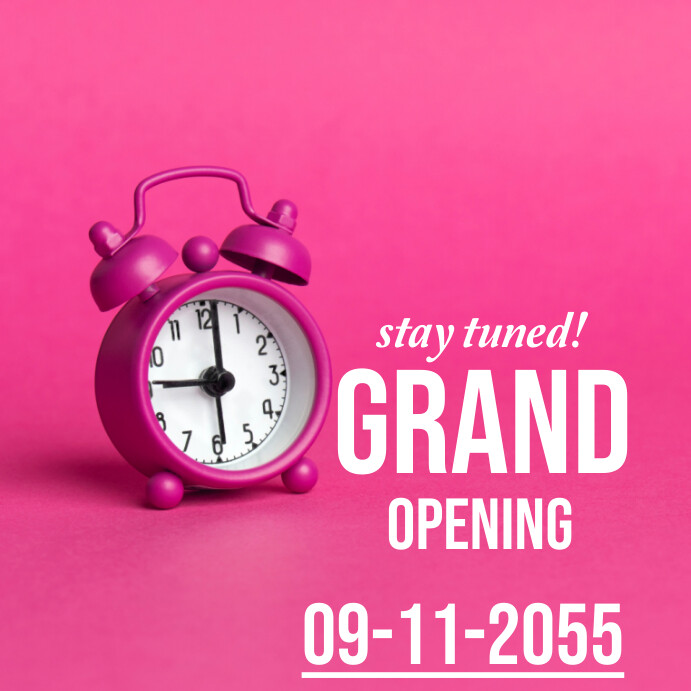 Pink Gradient Grand Opening Template For Busi | PosterMyWall