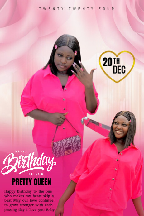 Plantilla de Pink Gradient Happy Birthday Poster | PosterMyWall