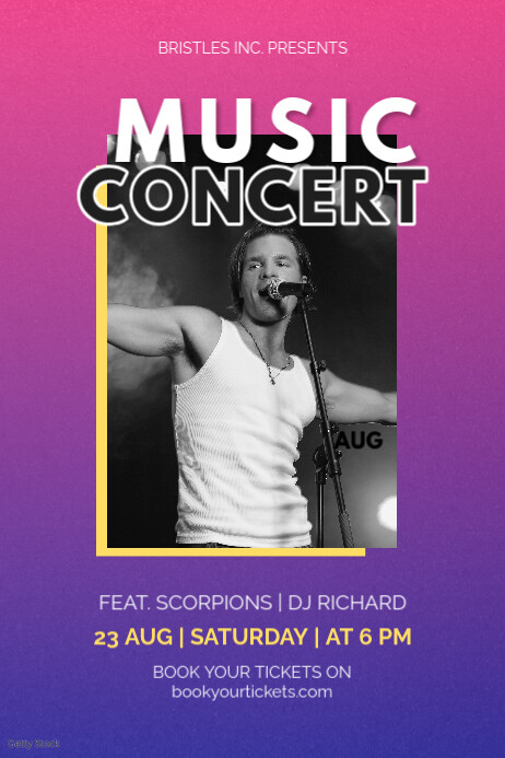Copy of Pink Gradient Music Concert Poster | PosterMyWall