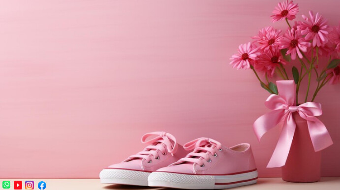 Pink Gradient Sneakers Youtube Thumbnail Template | PosterMyWall