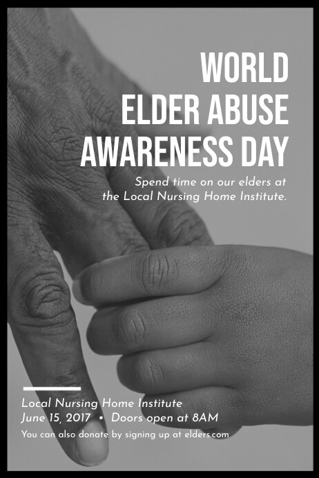 Copy of Pink Grunge World Elder Abuse Awareness Day P | PosterMyWall