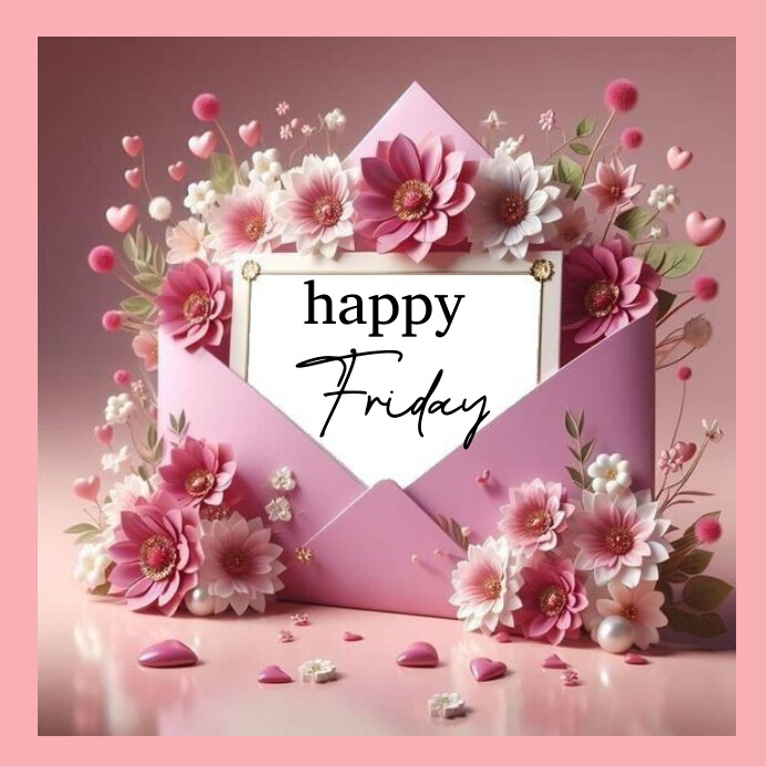 Plantilla de Pink Happy Friday Instagram Post | PosterMyWall