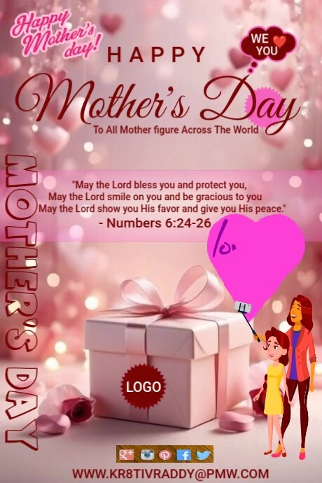 Pink Happy Mother's Day Poster Template | PosterMyWall