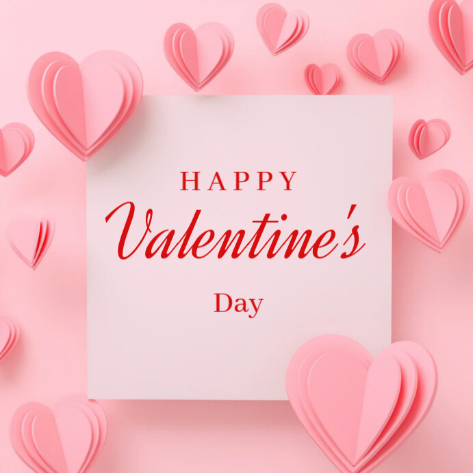Copy of Pink Happy Valentine's Day Instagram Post | PosterMyWall