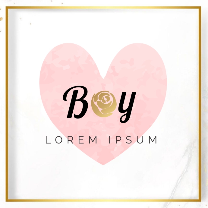 Pink Heart Label Template | PosterMyWall