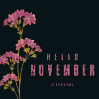 orange hello november instagram post Template | PosterMyWall
