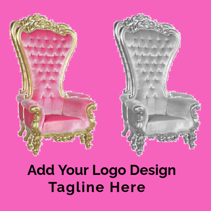 Copy of Pink Illustrative Coronation Chair Throne Que | PosterMyWall