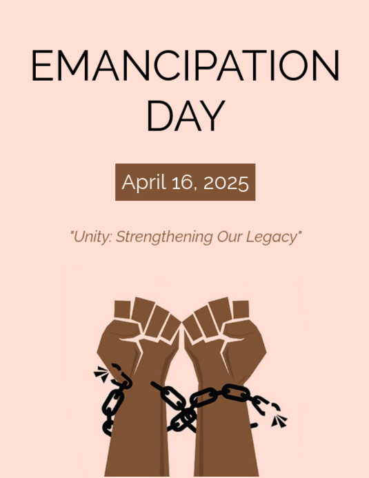 Pink Illustrative Emancipation Day Flyer (us Letter) Templat | PosterMyWall
