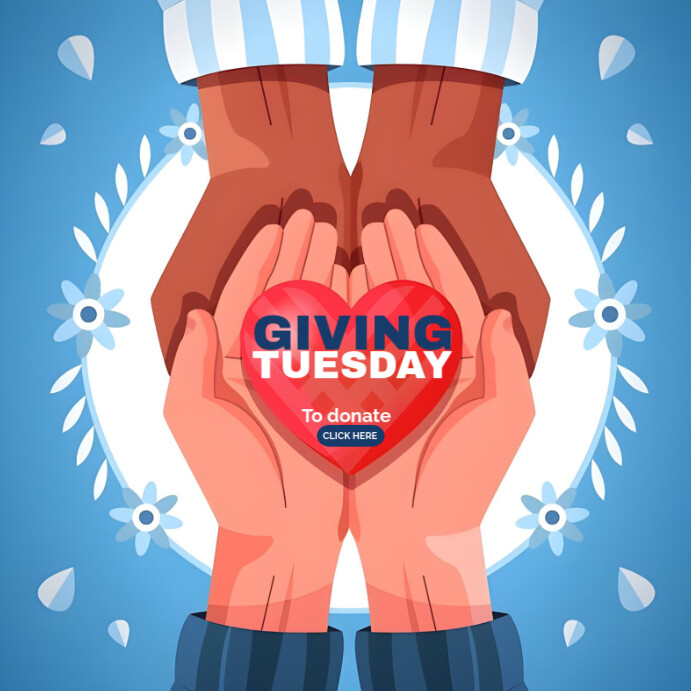 Plantilla de Pink Illustrative Giving Tuesday Instagram Post | PosterMyWall