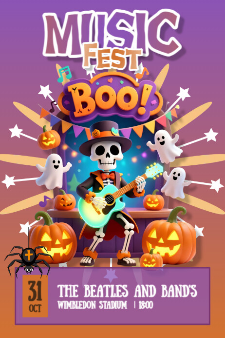 Halloween Music Poster Template | PosterMyWall