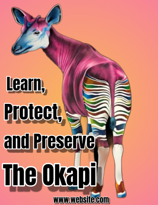 Copy of Pink Illustrative Okapi Flyer Template Flyer (us Letter) | PosterMyWall