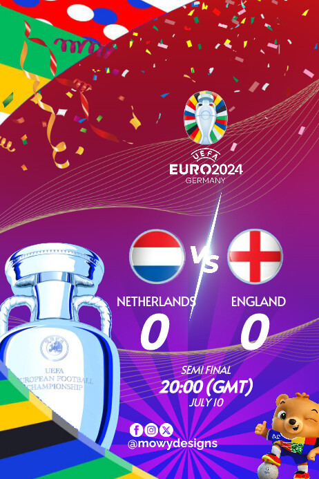 Copy of Pink Illustrative Uefa Euro 2024 Fixture Pos | PosterMyWall
