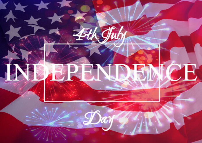 Pink Joyful Background Illustrationfor Independence Day Postcard ...