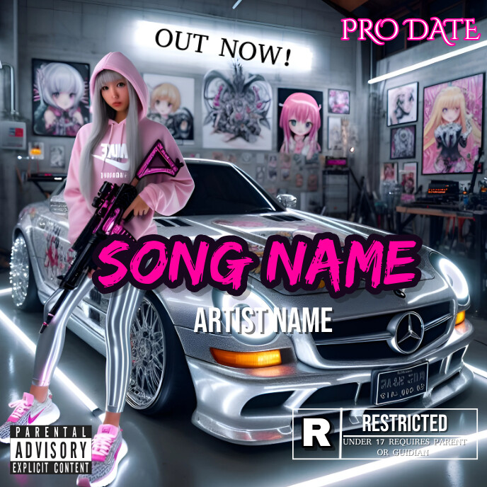 Pink Joyful Barbie Album Cover Template | PosterMyWall