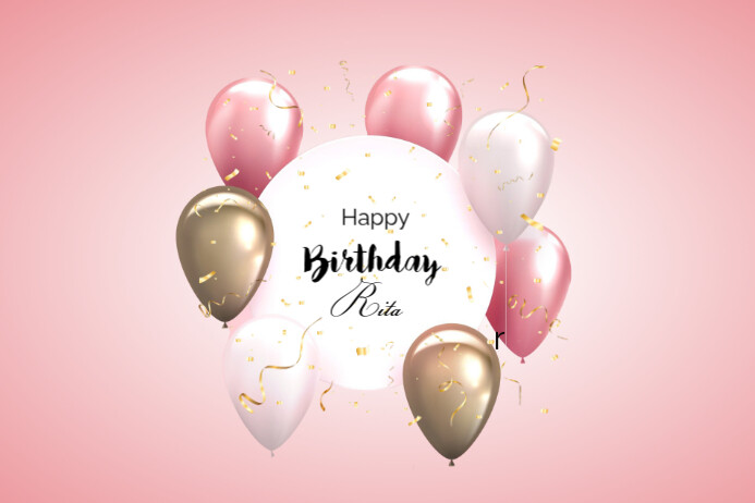 Pink Joyful Birthday Poster Template | PosterMyWall