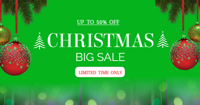 Pink Joyful Christmas Sale Facebook Shared Image Template | PosterMyWall