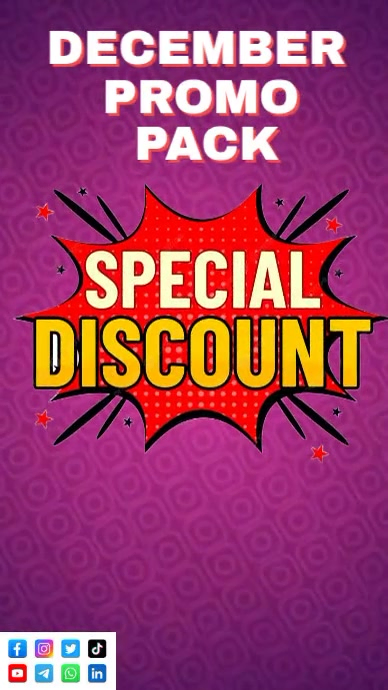 Pink Joyful December Promo Pack Instagram Reel Template | PosterMyWall