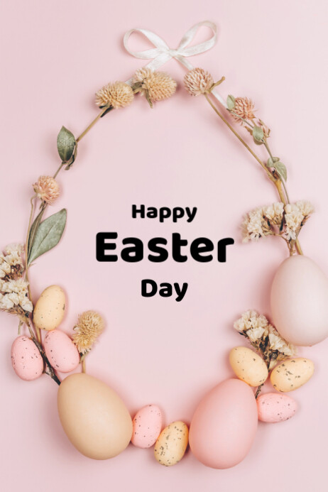 Pink Joyful Easter Poster Template | PosterMyWall