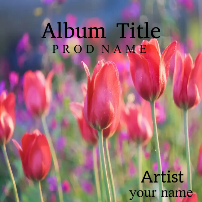 Pink Joyful Flower Album Cover Template | PosterMyWall