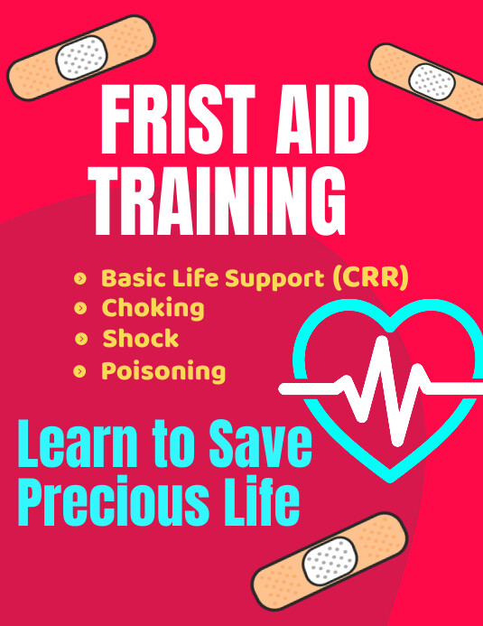 Copy of Pink Joyful Frist Aid Training Flyer (us Let | PosterMyWall